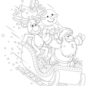 70 Digital Christmas Colouring Pages for Kids - Etsy