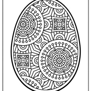 70 Easter Egg & Bunny Rabbit Mandala Digital Colouring Pages - Etsy Canada