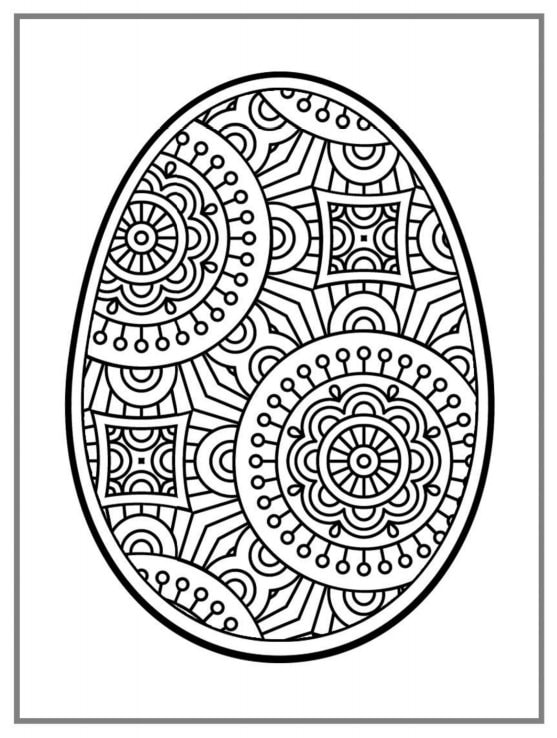 70 Easter Egg & Bunny Rabbit Mandala Digital Colouring Pages - Etsy Canada