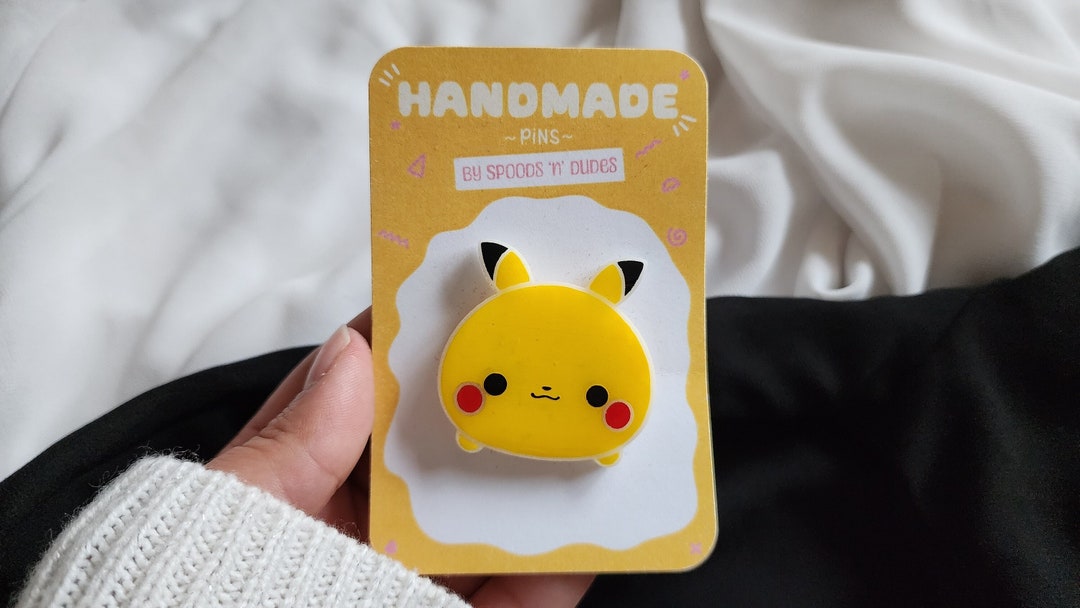 Pikachu Pokemon Pin, Tiny Pin, Small Pin, Handmade Pin, Resin Pin ...