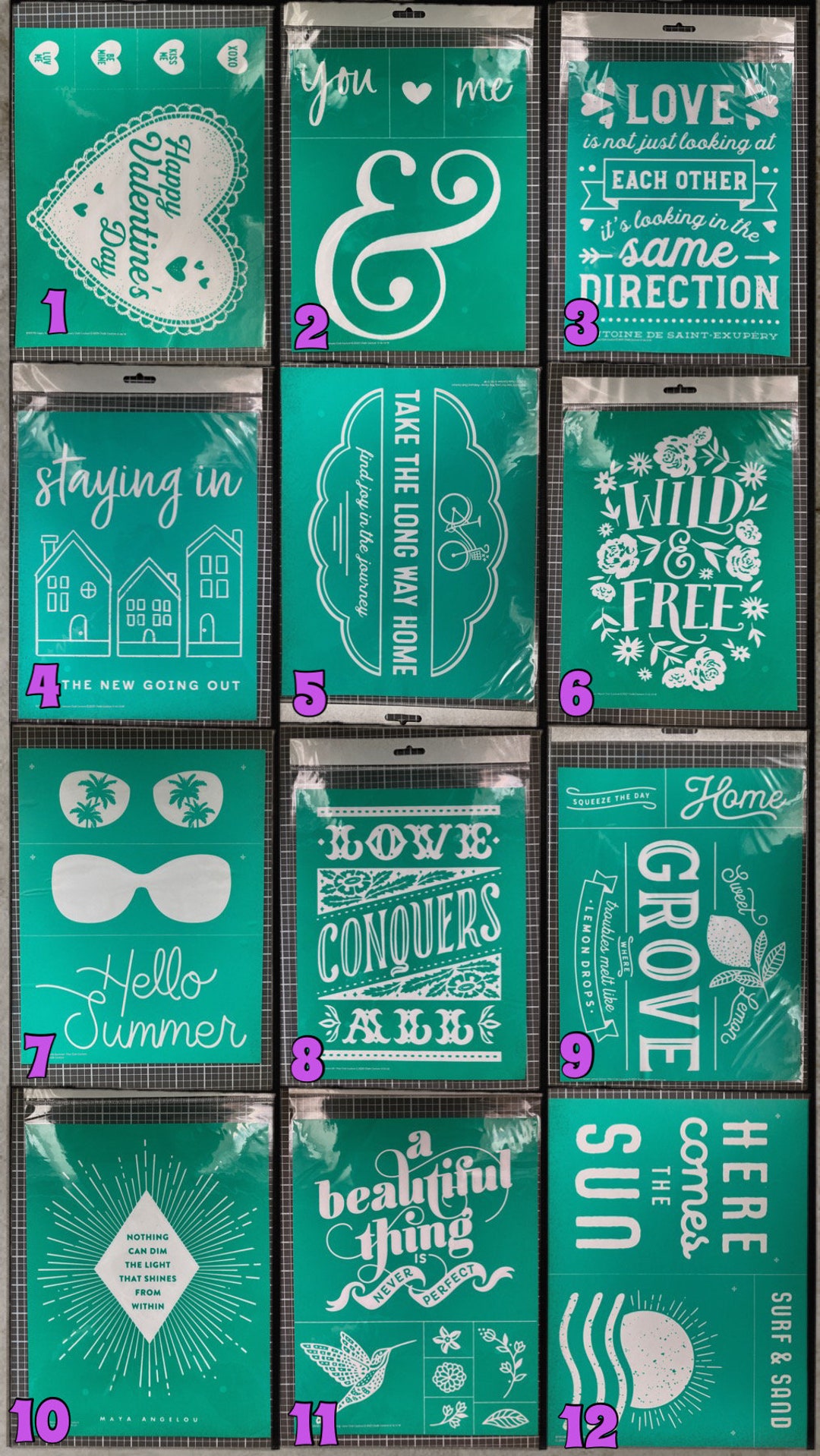 Chalk Couture Chalk Transfer Stencils - Size B (8-1/2x11) - RETIRED ...