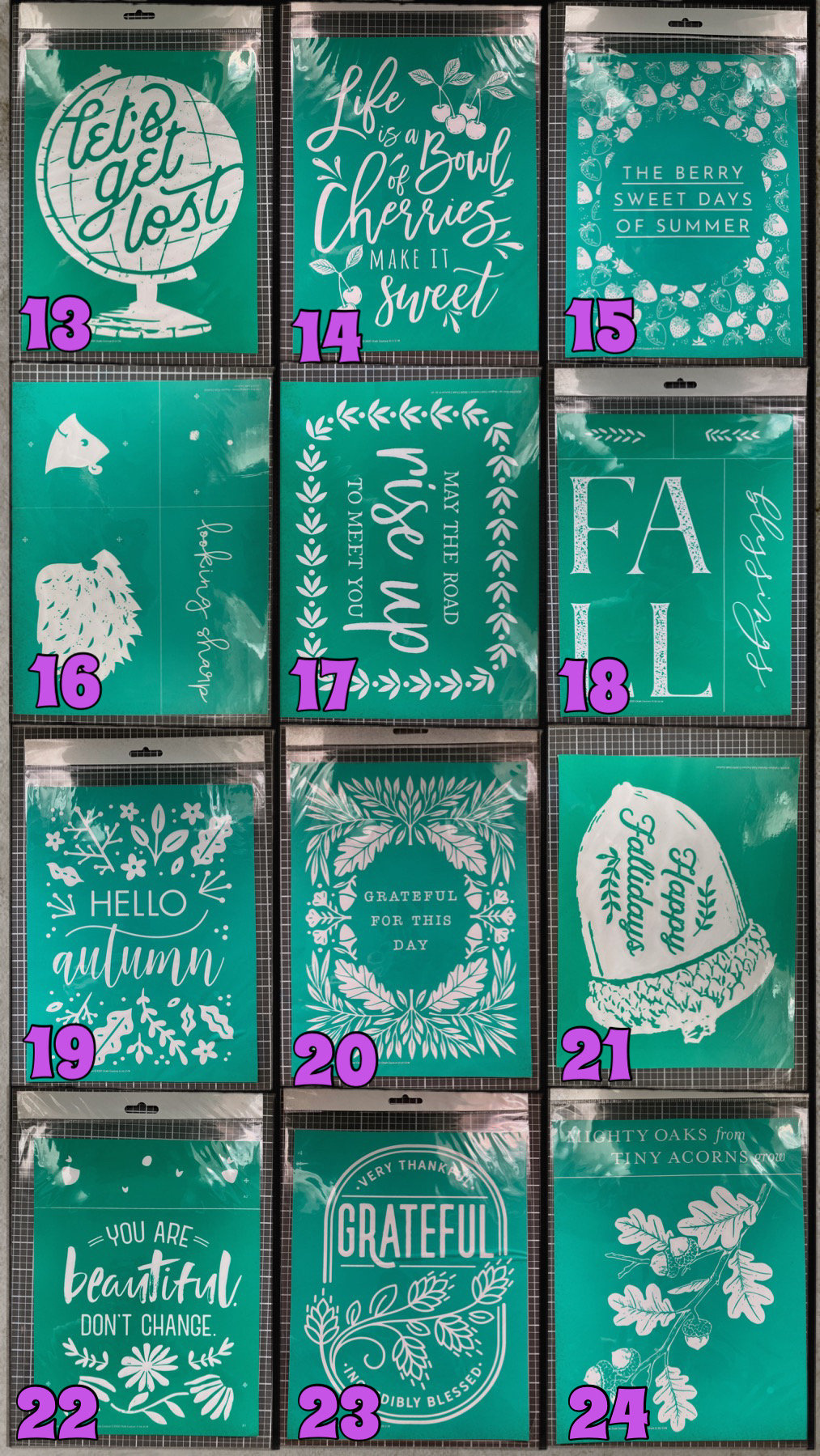 Chalk Couture Chalk Transfer Stencils - Size B (8-1/2x11) - RETIRED ...