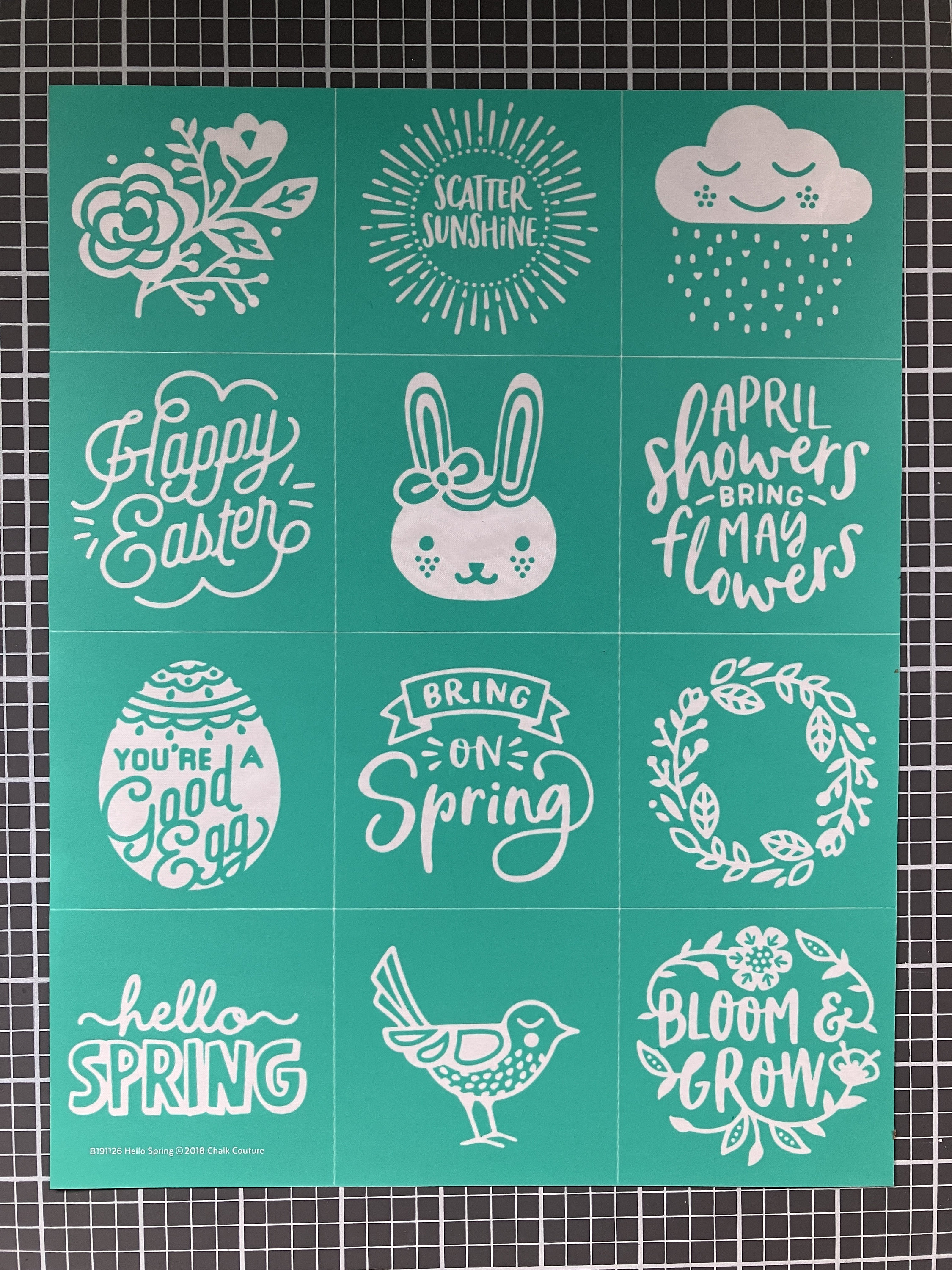 Chalk Couture Chalk Transfer Stencils - Size B (8-1/2x11) - RETIRED ...