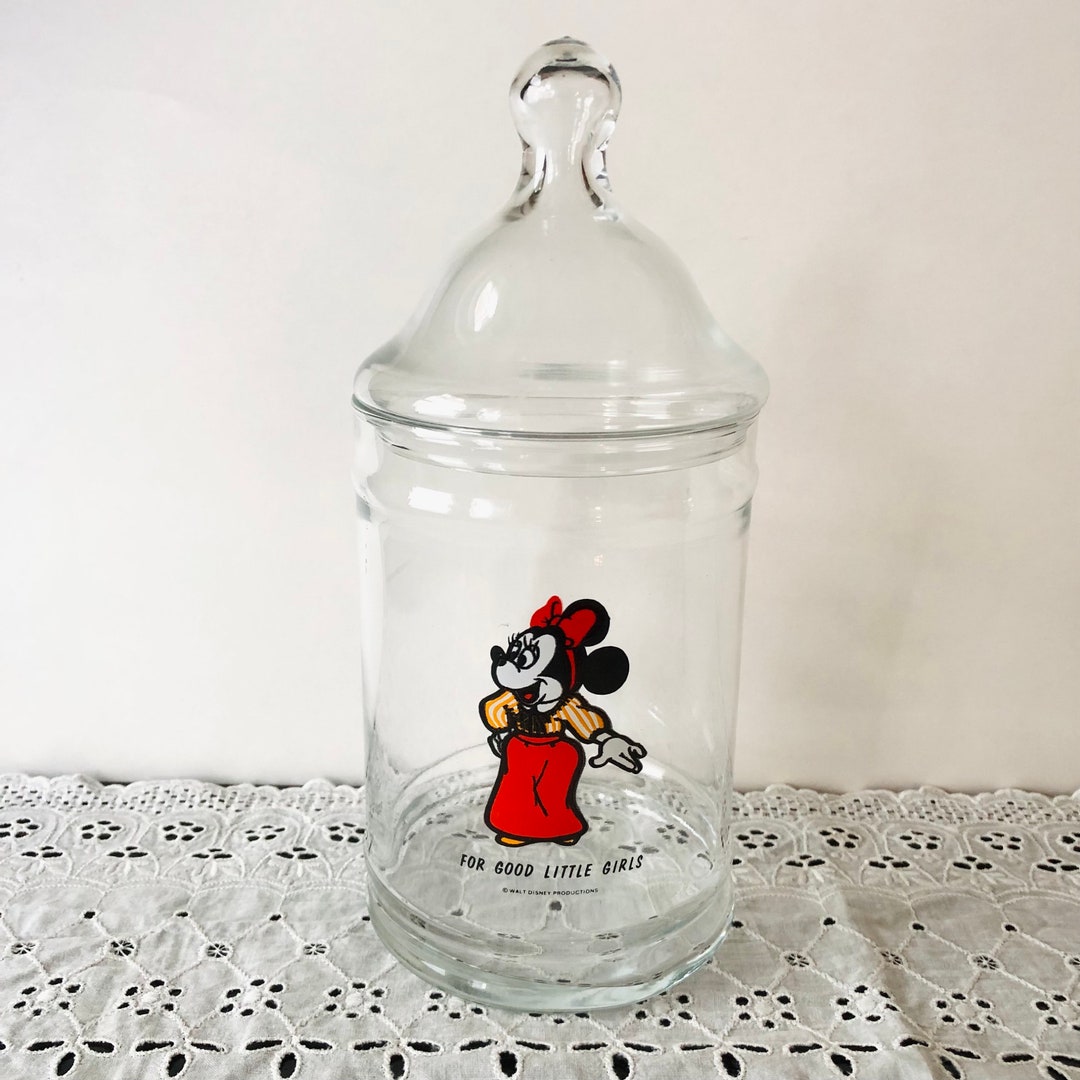 Vintage Walt Disney Minnie Mouse Apothecary Style Glass Candy Jar - Etsy