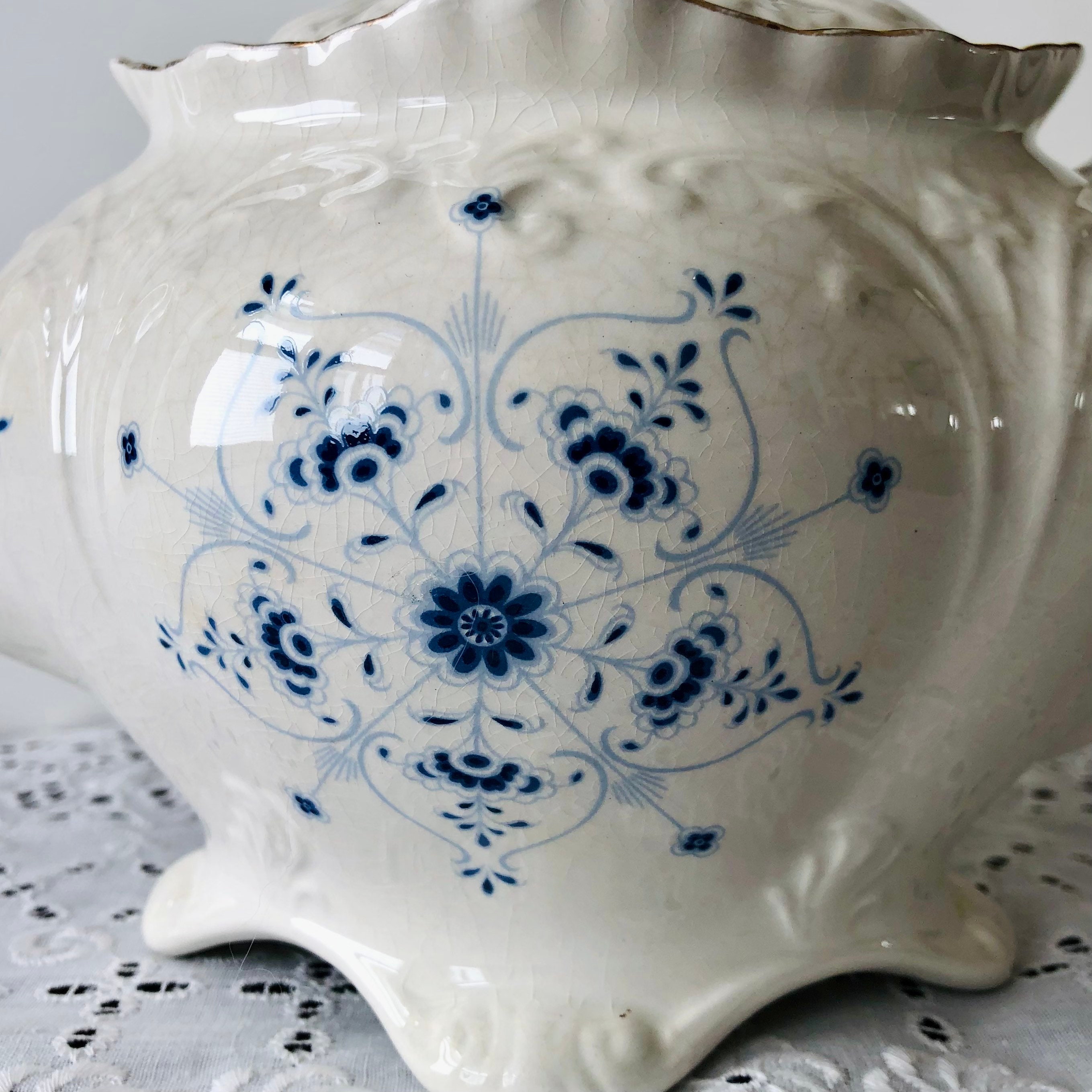 1990s James Kent Old Foley Blue Flower Ceramic Teapot - Etsy