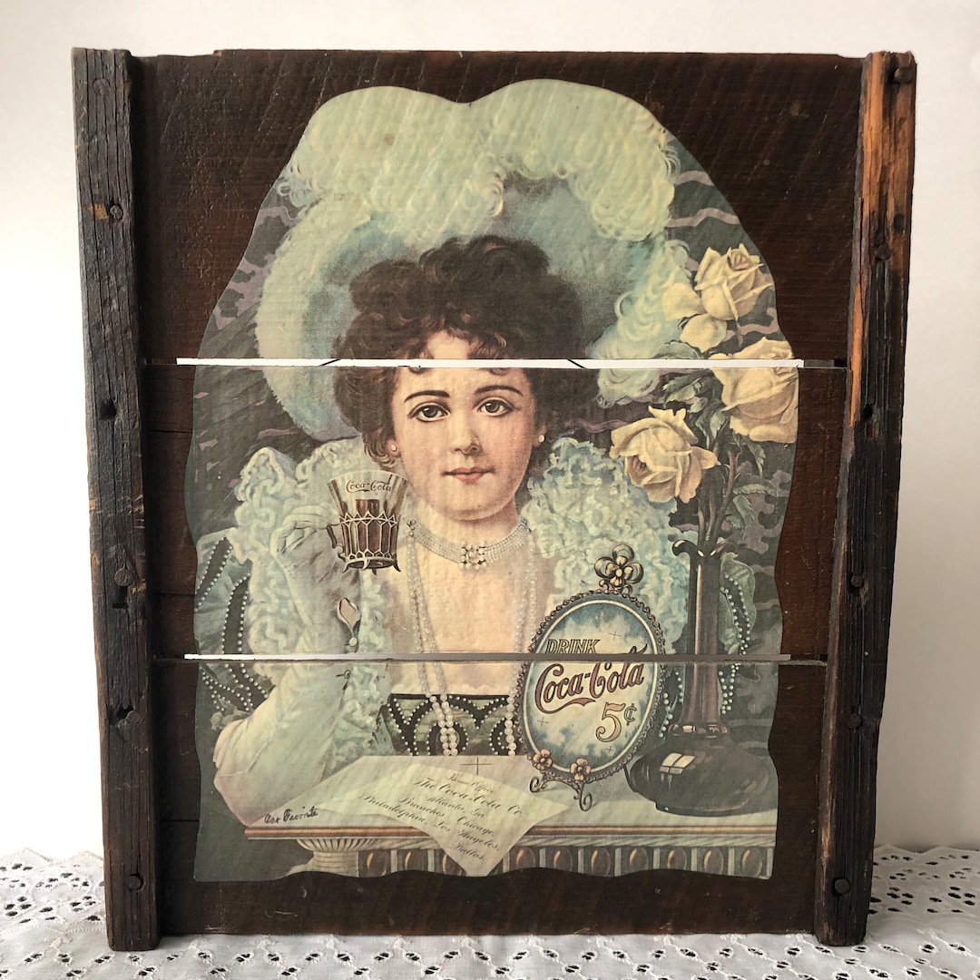 Vintage Coca Cola Wooden Advertisement Sign - Etsy