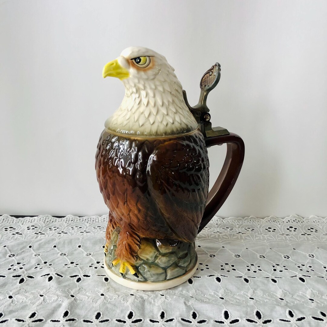 Vintage Bald Eagle Beer Stein - Etsy