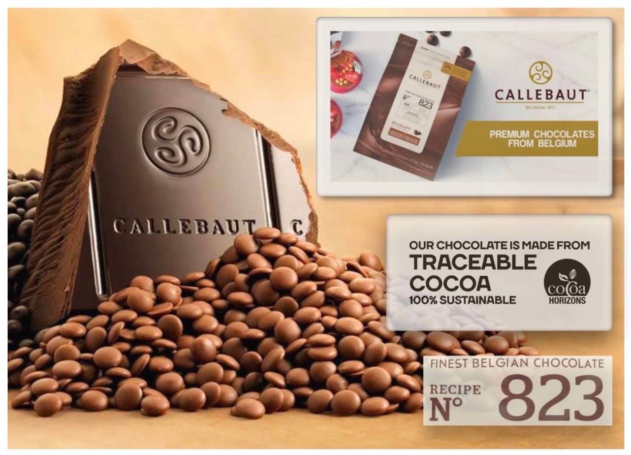 Callebaut Recipe 823 Milk 33.6% Belgian Chocolate Chips Chocolatier ...