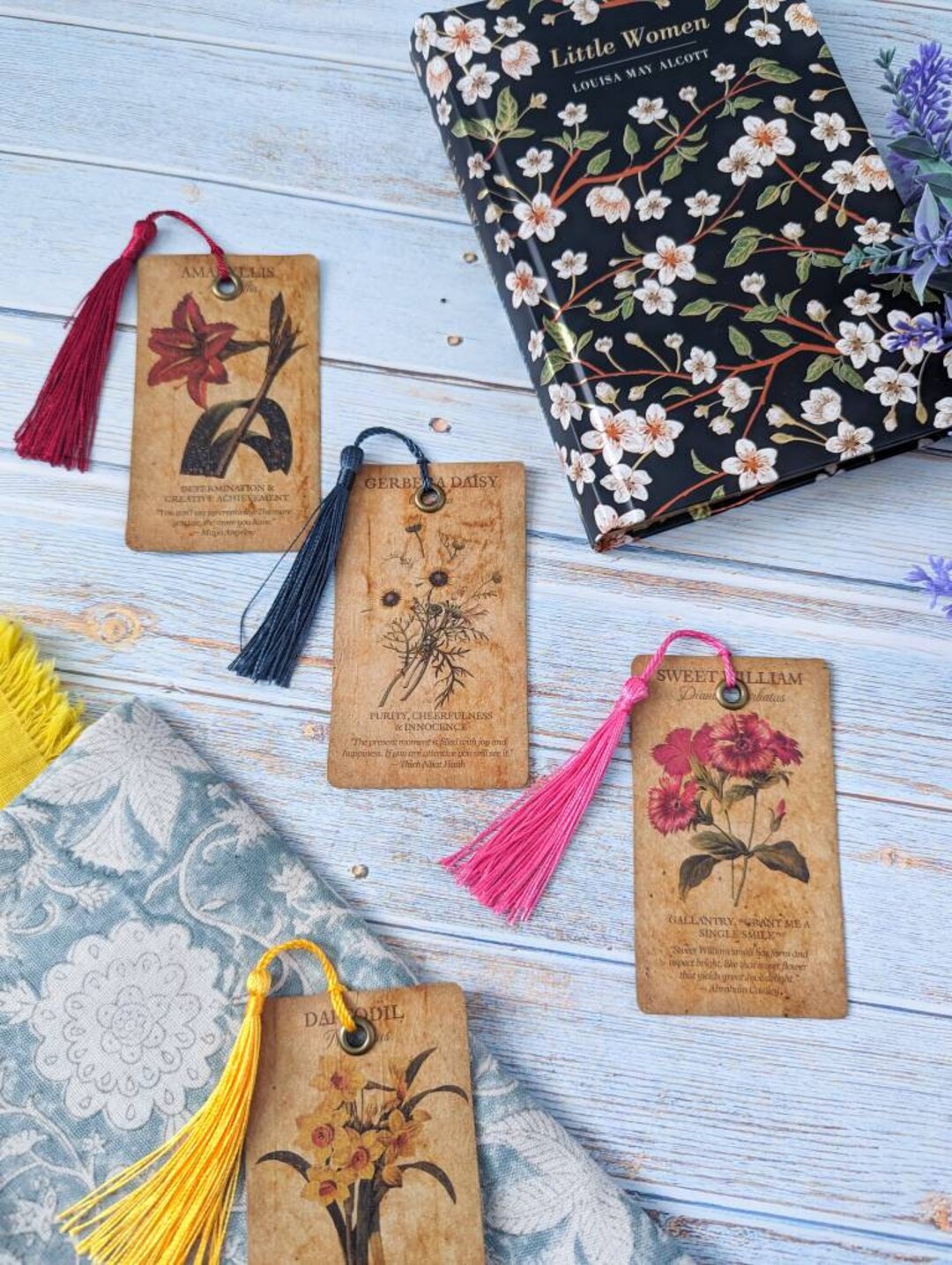 Botanical Playing Card Bookmarks, Handmade Vintage Playing Card ...