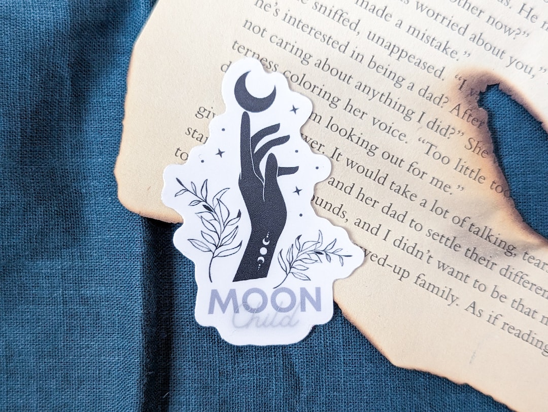 Moon Child Hand Sticker, Gift Idea, Reader Gift, Planner Sticker ...