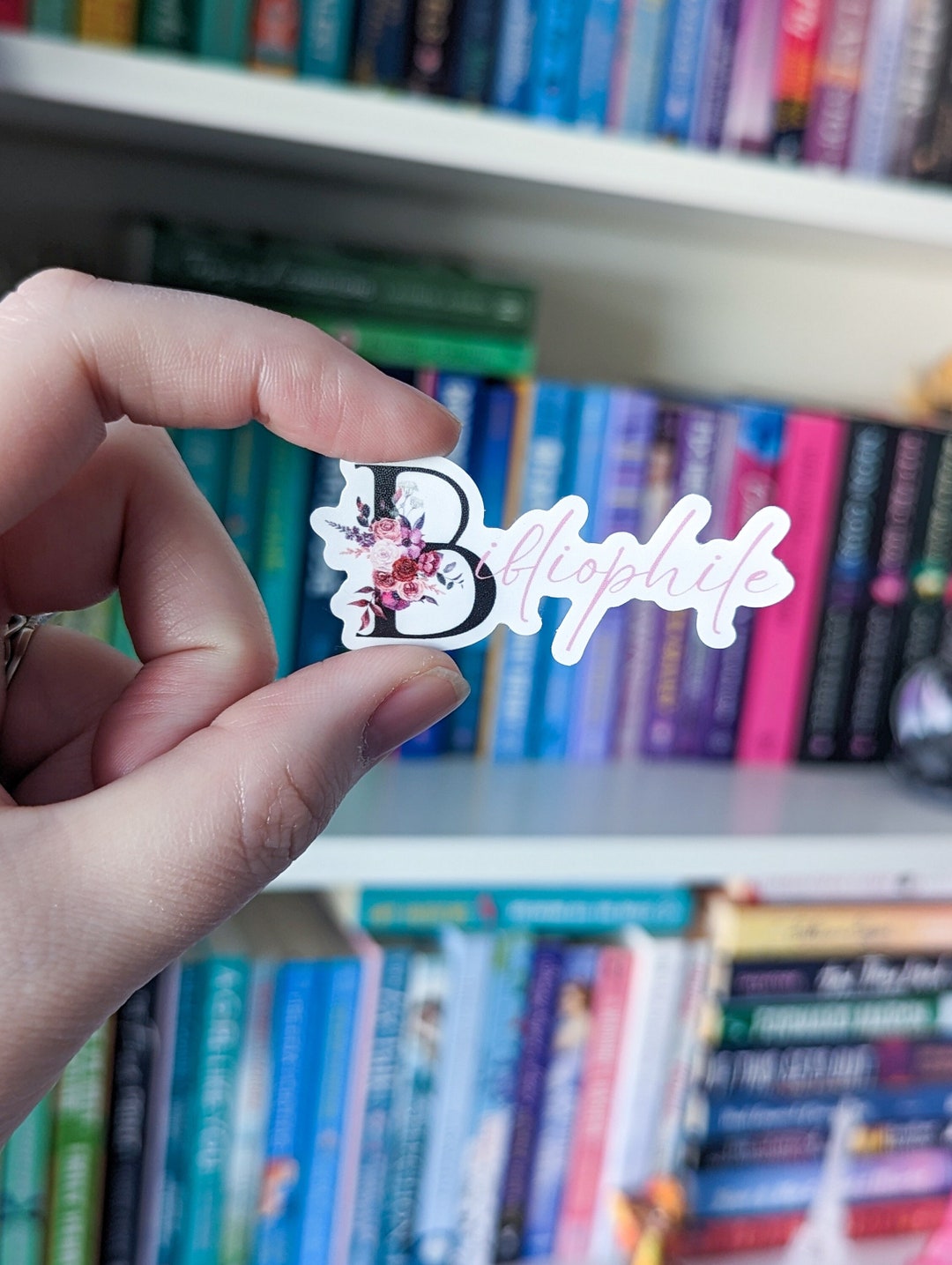 Bibliophile Floral Sticker, Gift Idea, Gift for Readers, Planner ...