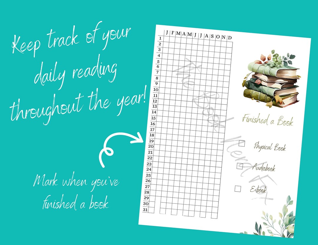 Finished Book Tracker Printable, Reading Planner Page, Reading Tracker ...