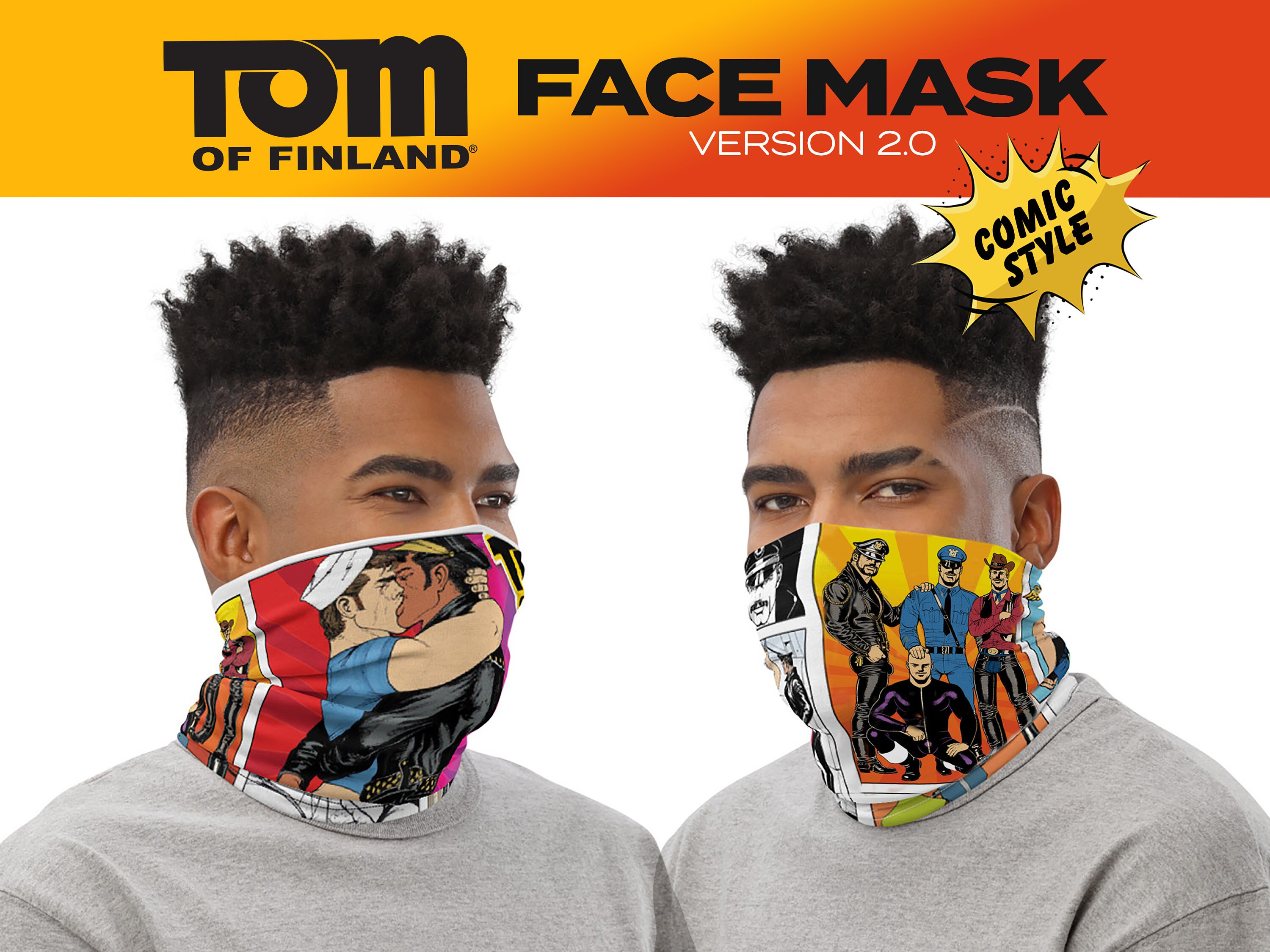 Tom of Finland Face Mask 2.0 gay Leather Pants Bandana - Etsy