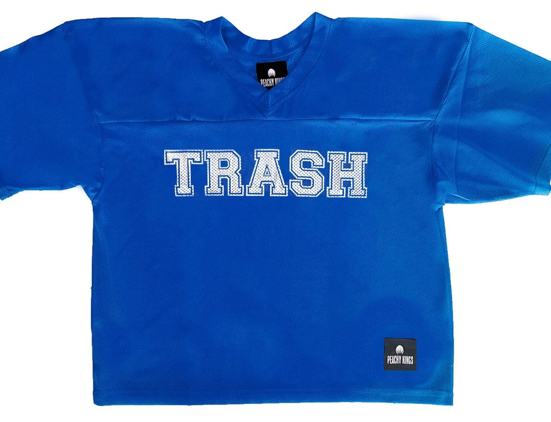 TRASH Blue Mesh Football Jersey - Etsy