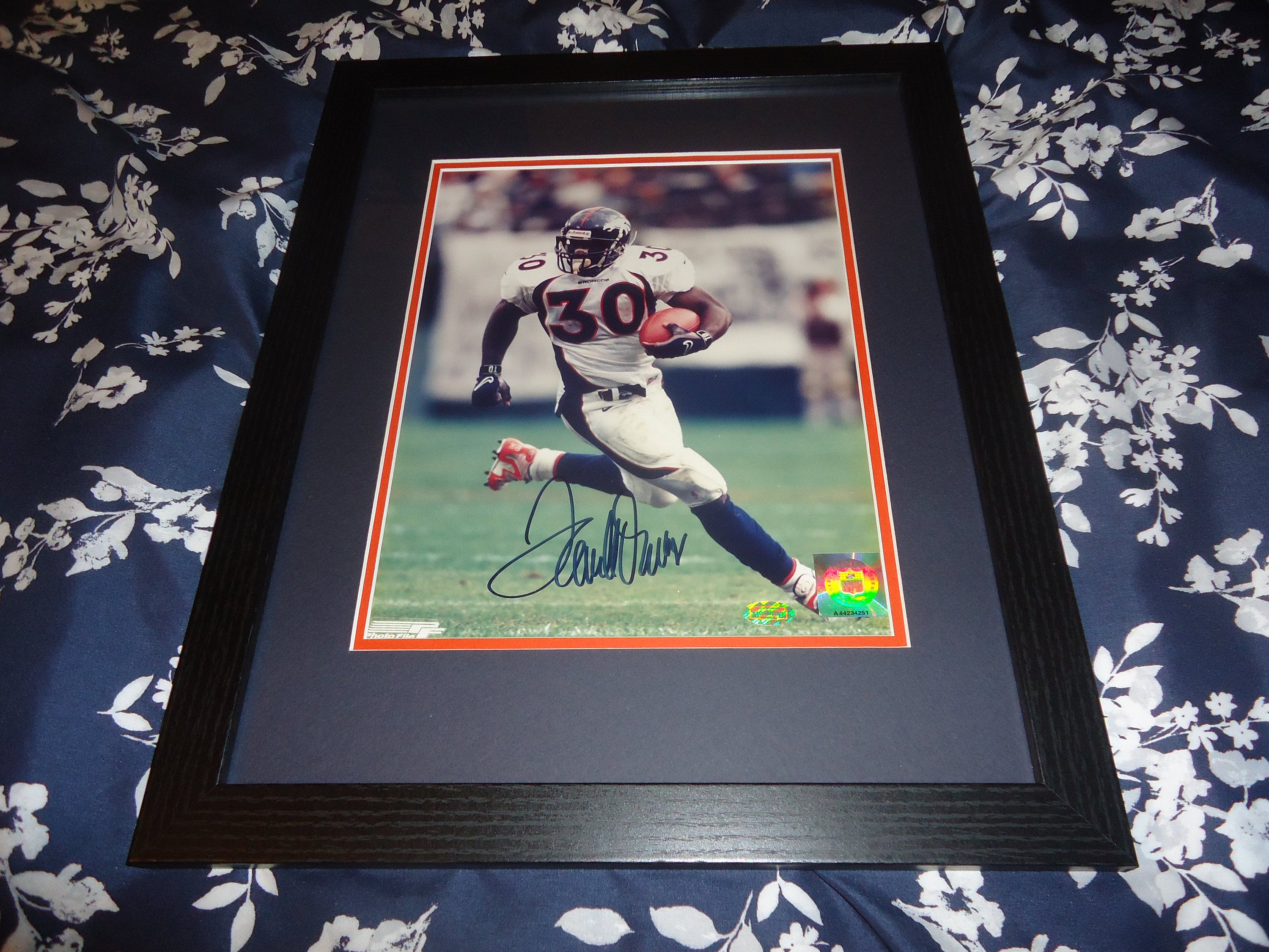 Terrell Davis Autographed 8x10 Photo Framed & Matted Denver Broncos ...
