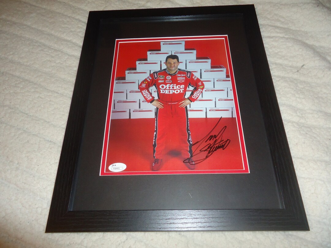Tony Stewart Autographed 8x10 Photo Framed & Matted "smoke" NASCAR CUP ...