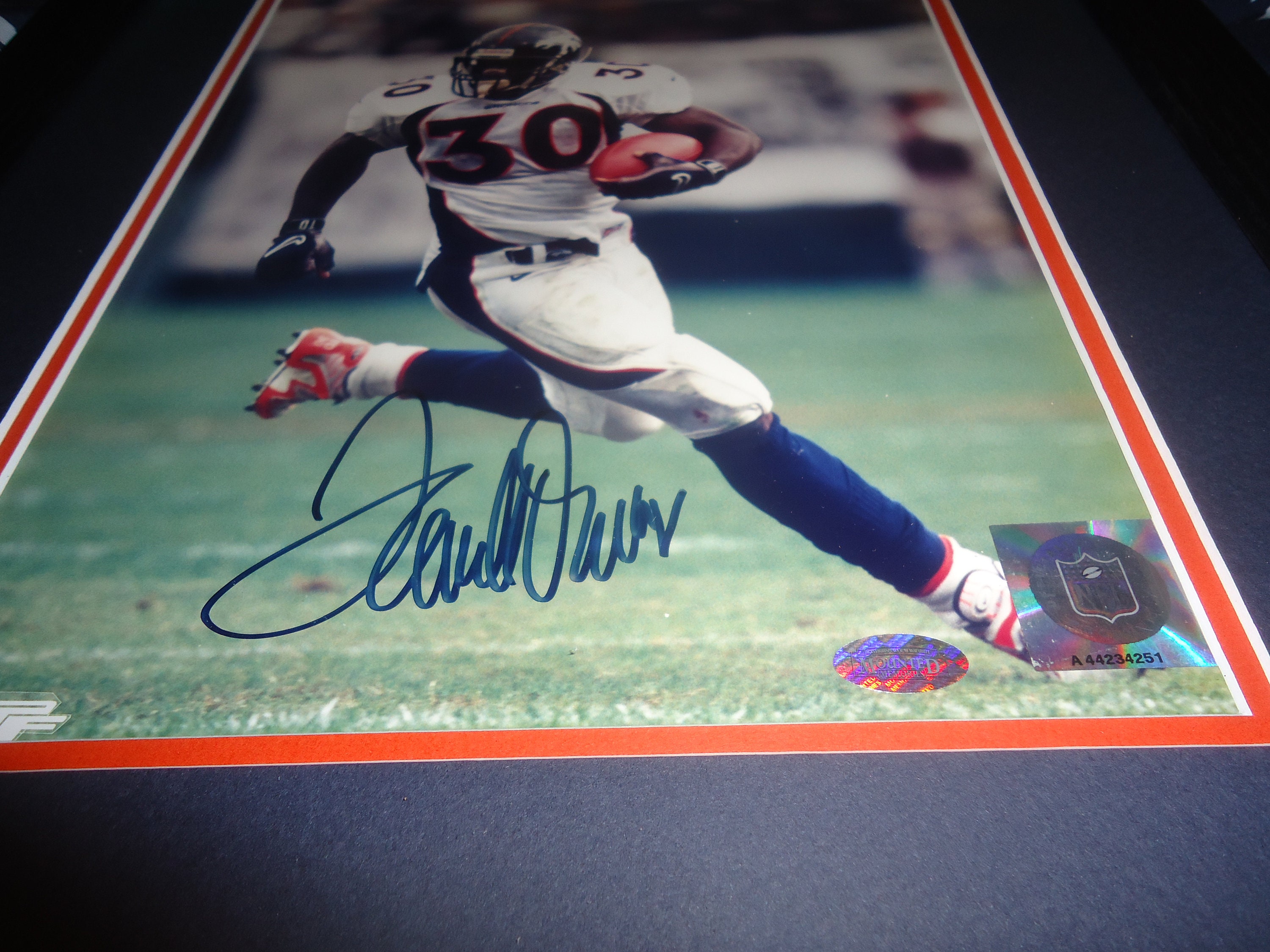 Terrell Davis Autographed 8x10 Photo Framed & Matted Denver Broncos ...