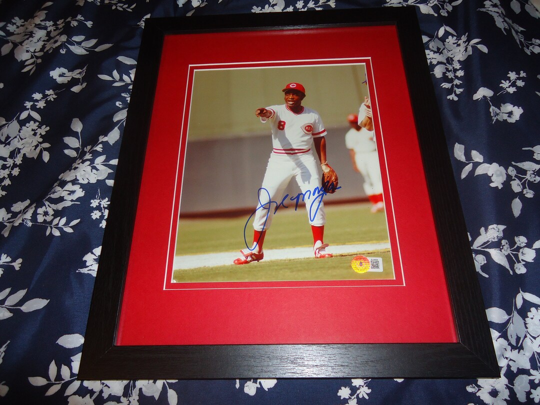 Joe Morgan Autographed 8x10 Photo Framed & Matted Cincinnati Reds Hall ...