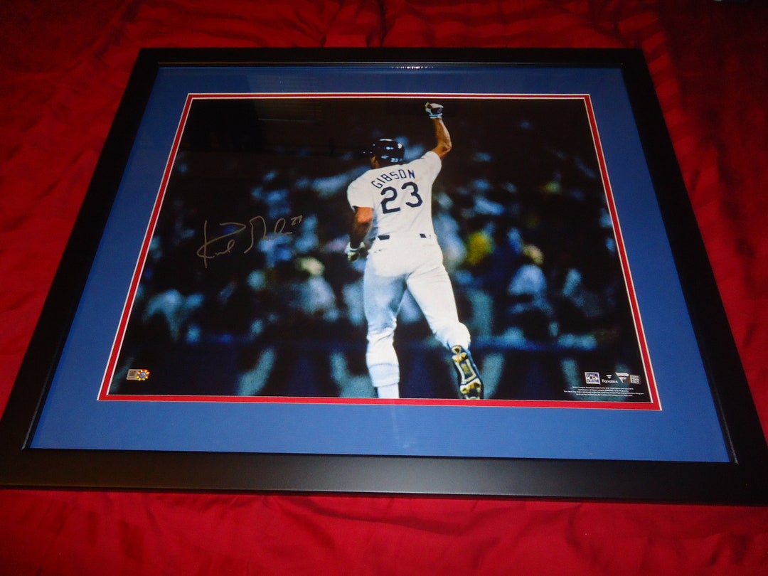 Kirk Gibson Autographed 16x20 Photo Framed & Matted Los Angeles Dodgers ...
