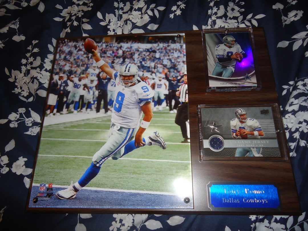 Tony Romo Plaque With Game Used Jersey Piece Dallas Cowboys - Etsy