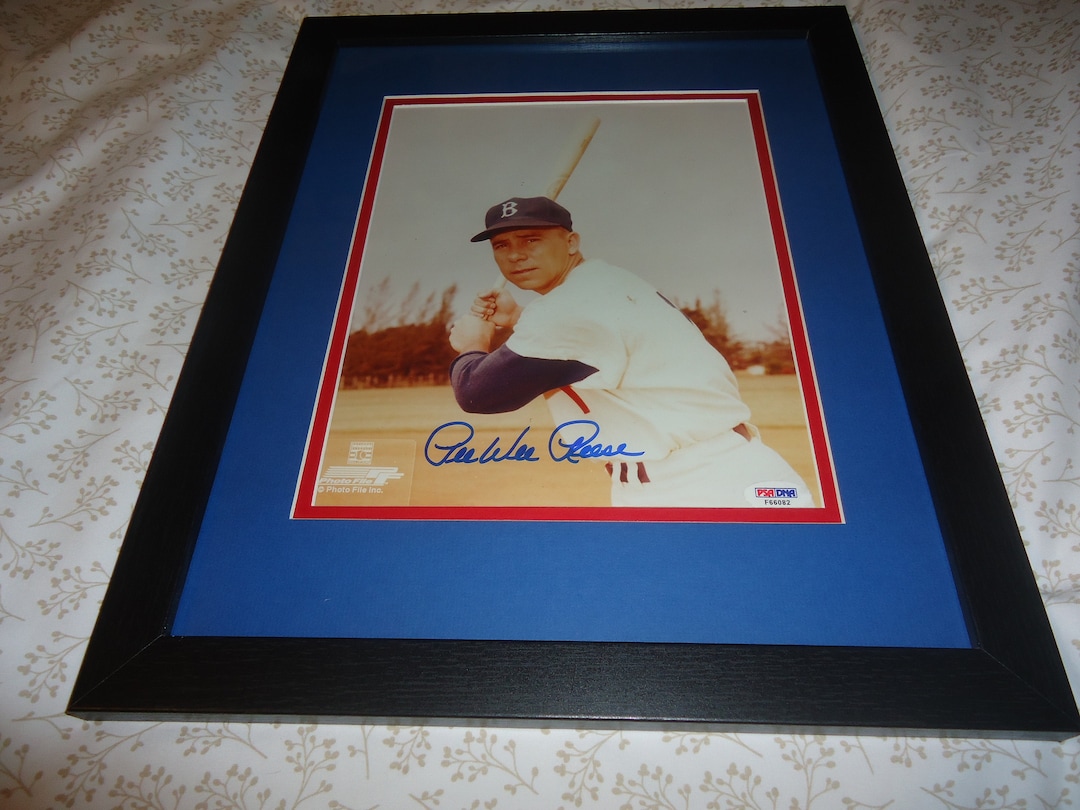 Harold "pee Wee" Reese Autographed Photo Framed & Matted Los Angeles ...
