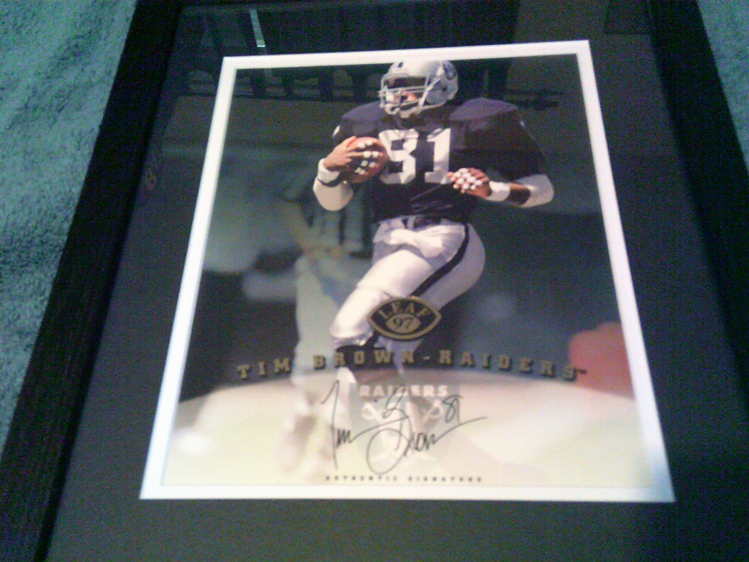 Tim Brown Authentic Autographed 8x10 Photo Oakland Raiders Notre Dame ...