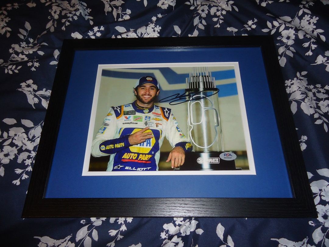 Chase Elliott Autographed 8x10 Photo Framed & Matted NASCAR - Etsy