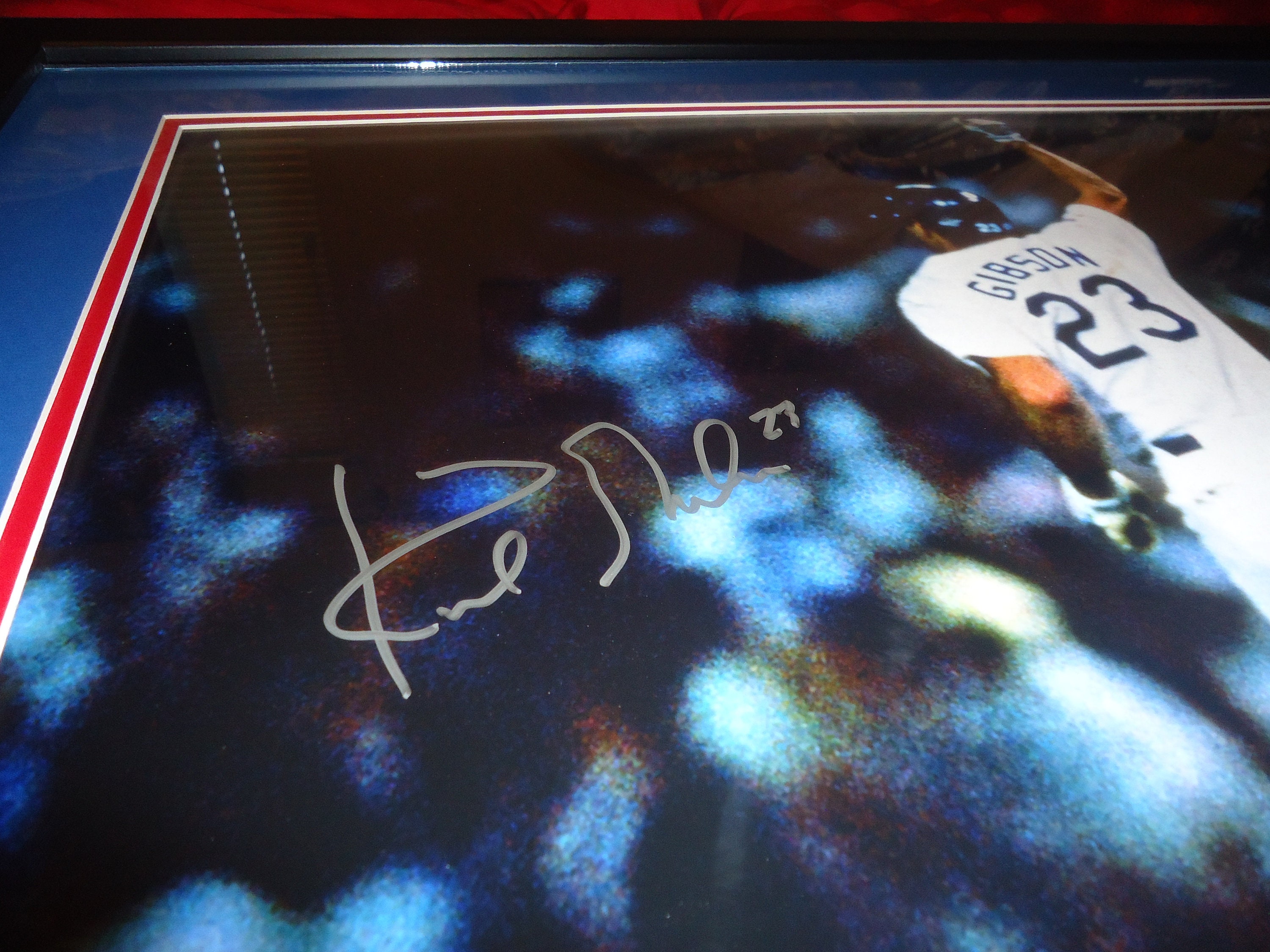 Kirk Gibson Autographed 16x20 Photo Framed & Matted Los Angeles Dodgers ...