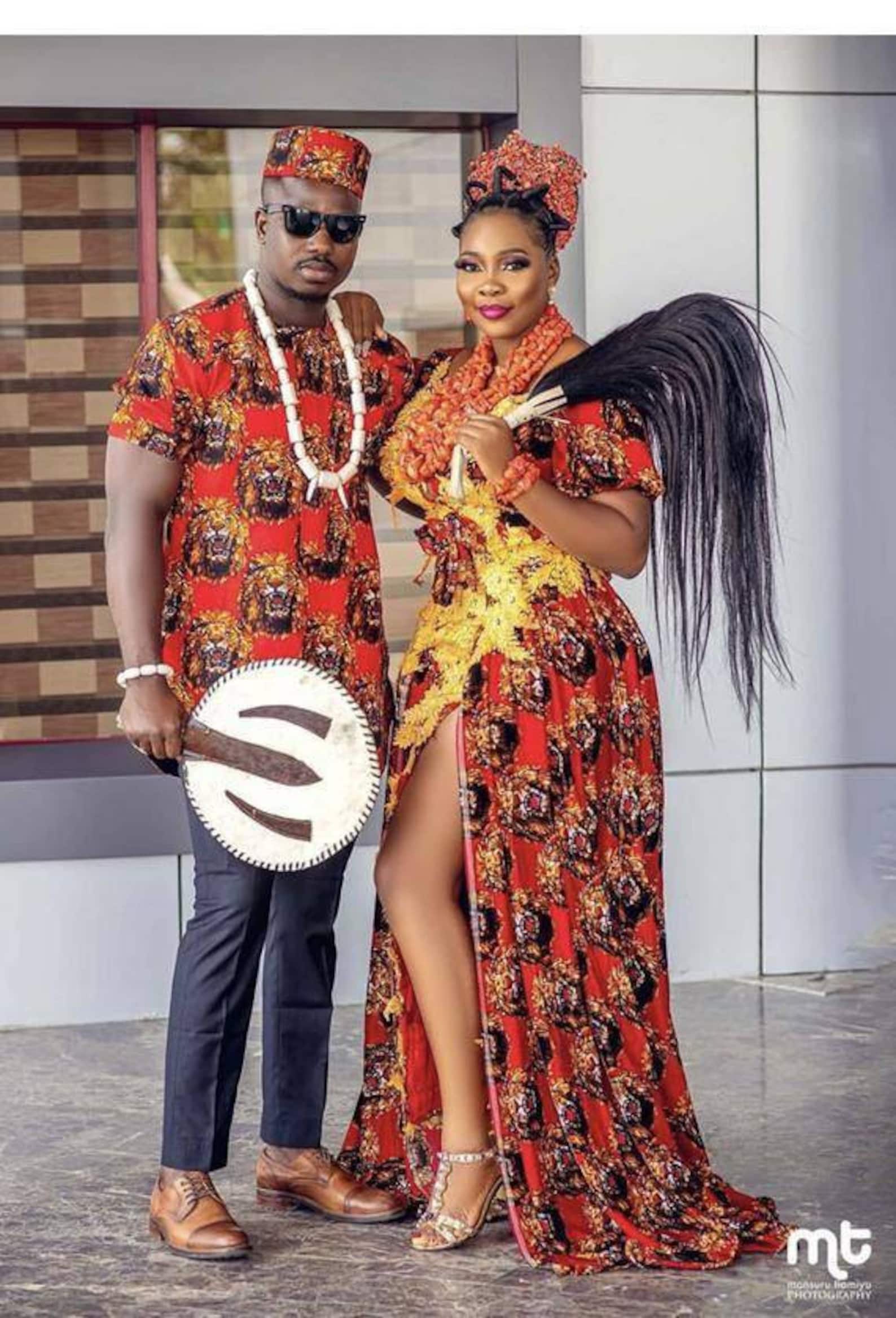 African couple traditional wedding attire | Etsy