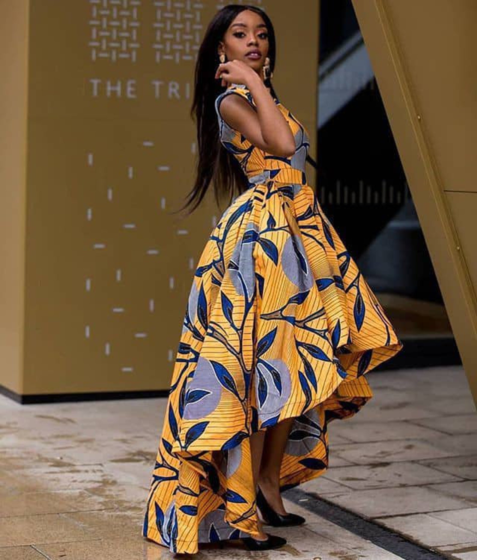 African Print Prom Dress, African Wedding Guest, Prom Dress - Etsy