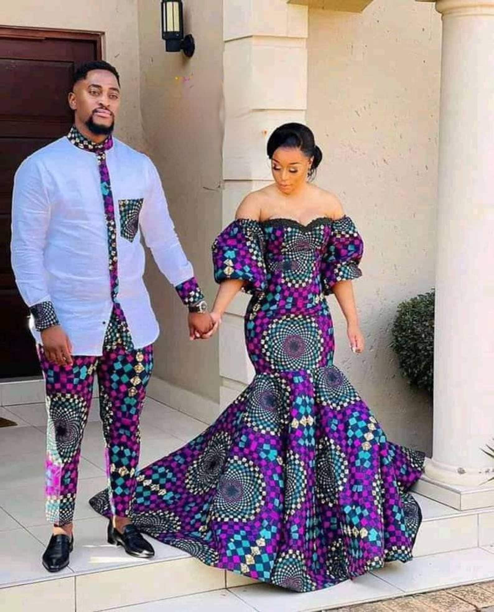 Ankara Couple Outfit African Print Dress Ankara Mermaid Etsy