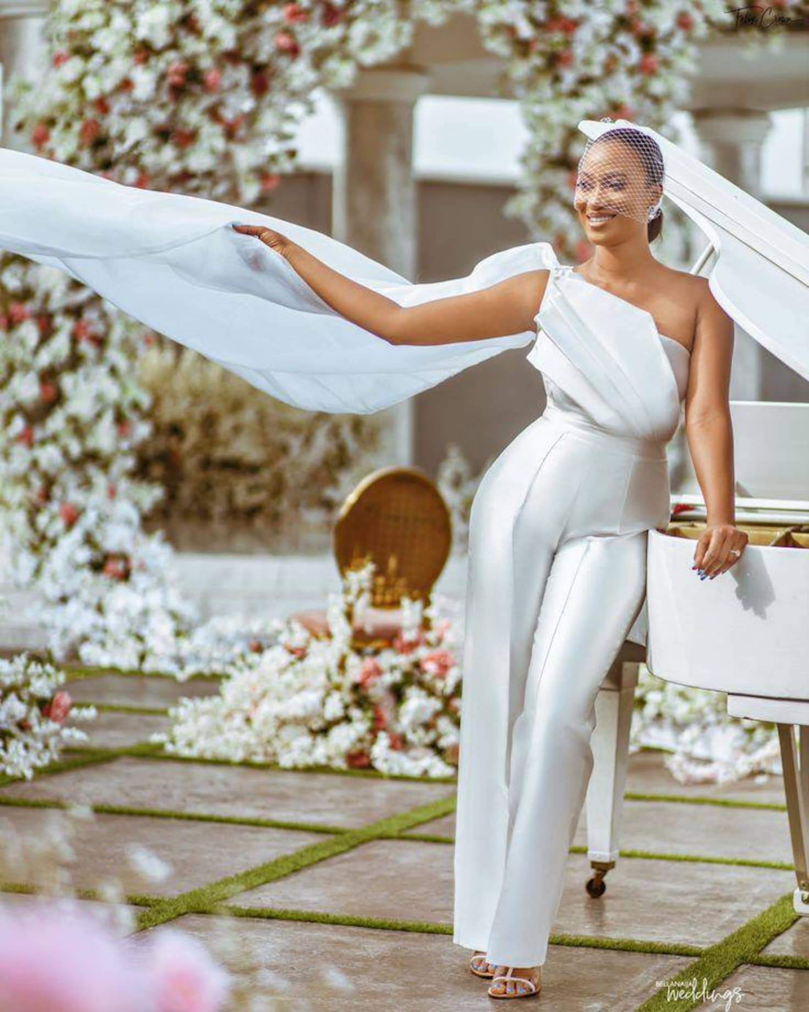 Bride Jumpsuit , Bridal Engagement Installation , Bridal Reception ...