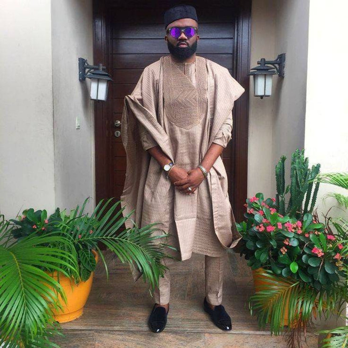 African Agbada Attire African Attire Agbada Grey Agbada - Etsy