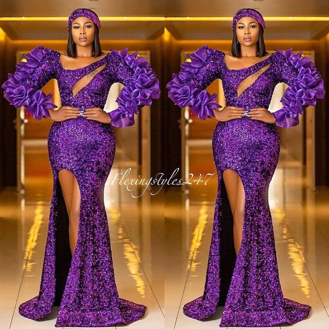 Purple Sequin Dress , Engagement Dress , Prom Dress - Etsy