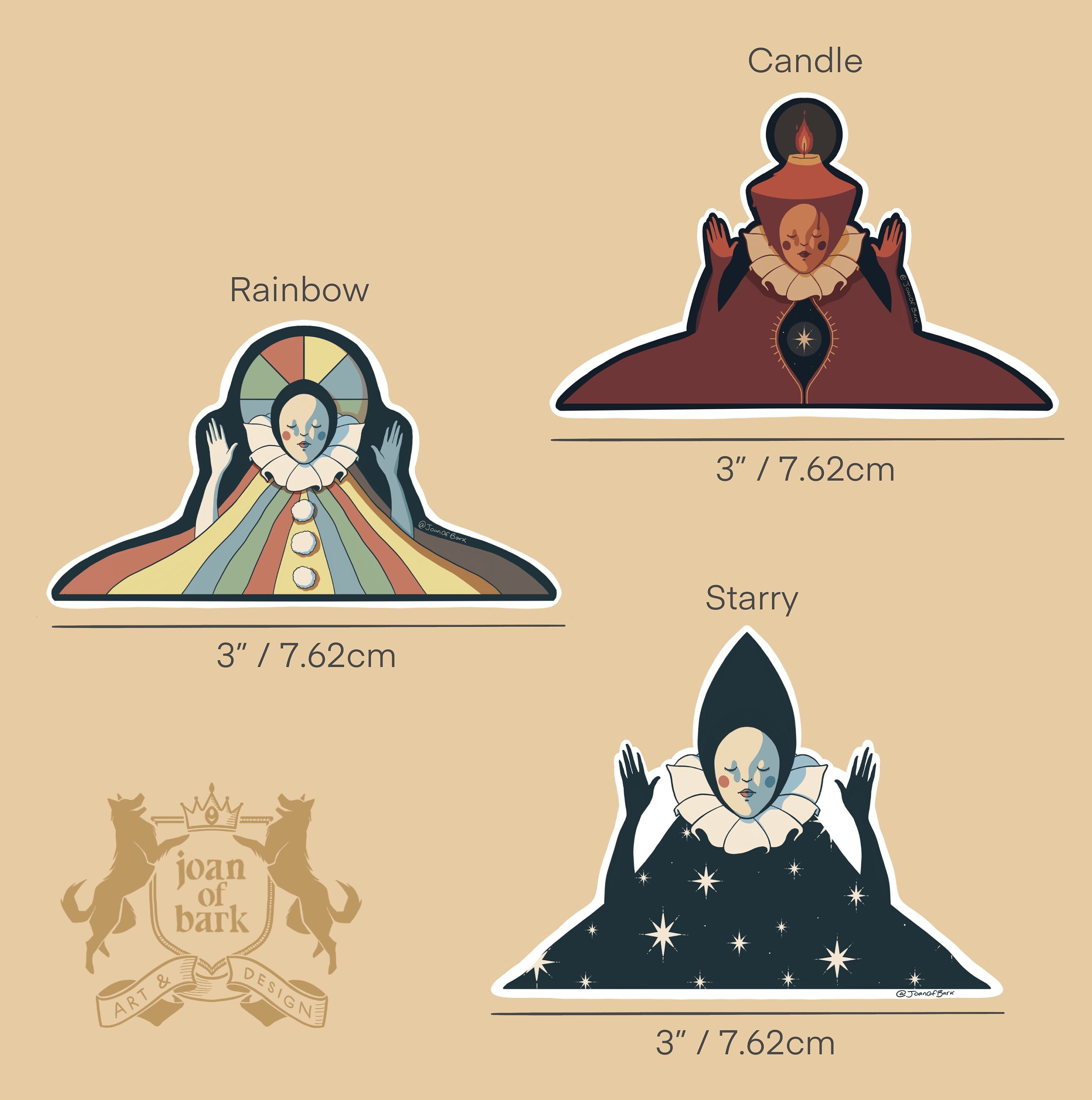 Whimsical Pierrot Sticker Ethereal Clown Stationery Unique - Etsy