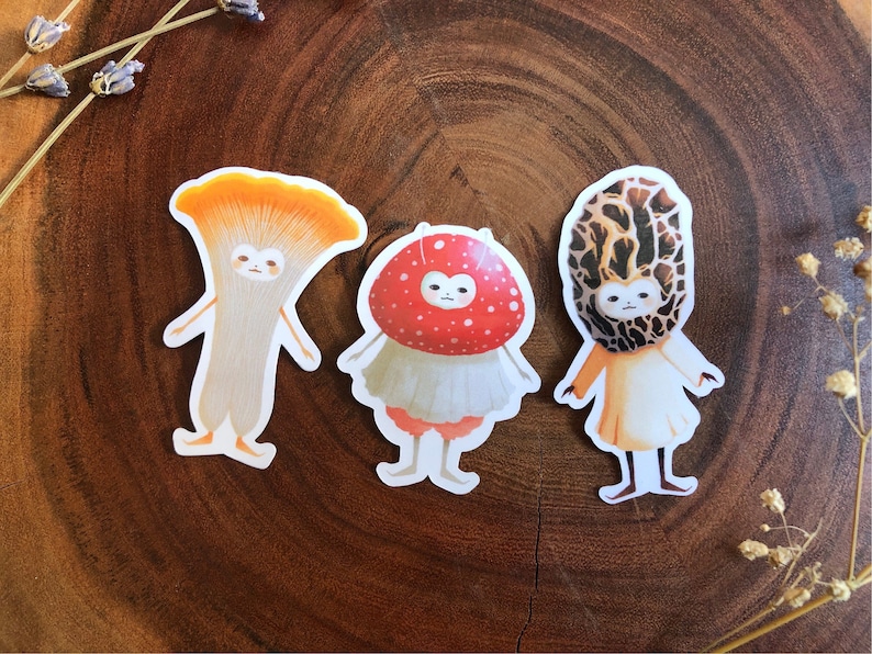 Cottagecore Mushroom Fairy Sticker Whimsical Cozy Fantasy - Etsy