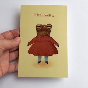 Funny Gift / I Feel Pretty Toad Wall Art / Cheeky Humor Art Print ...