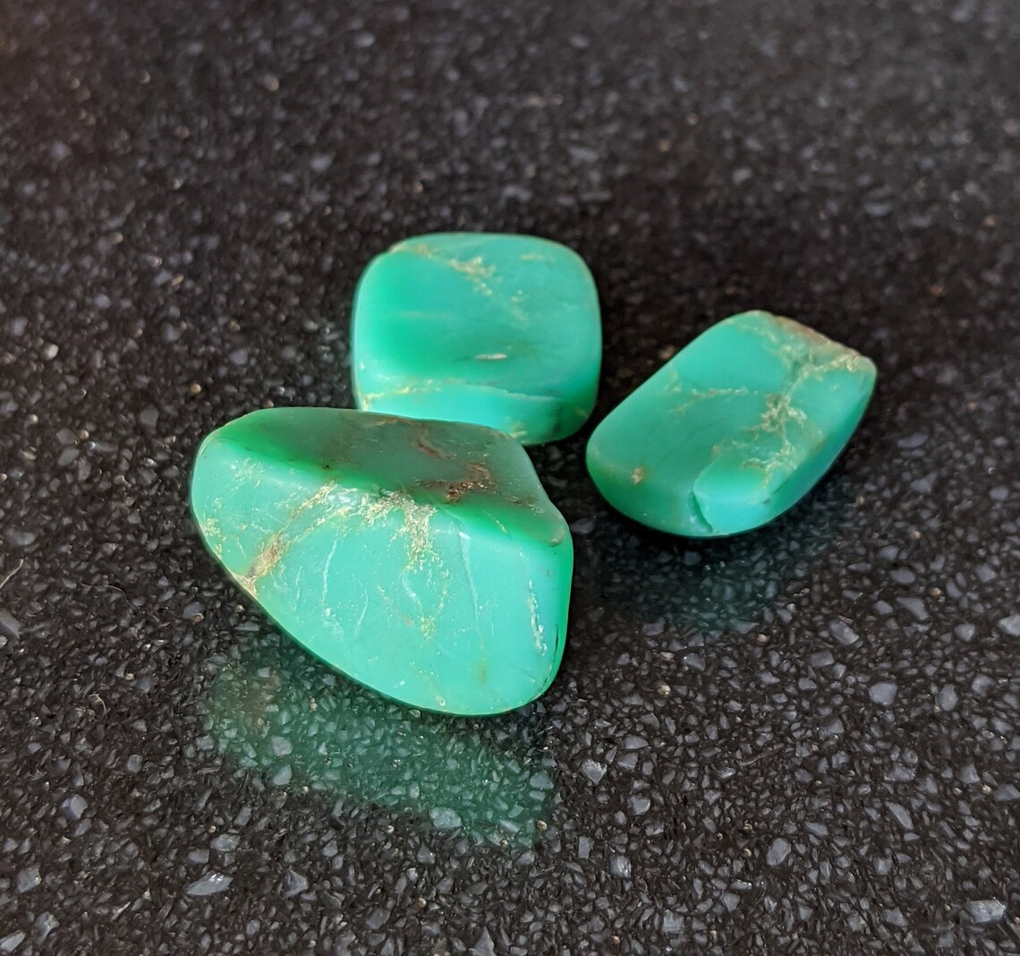 Rough Green Blue Turquoise 3 pieces 80 carats DESTASH | Etsy