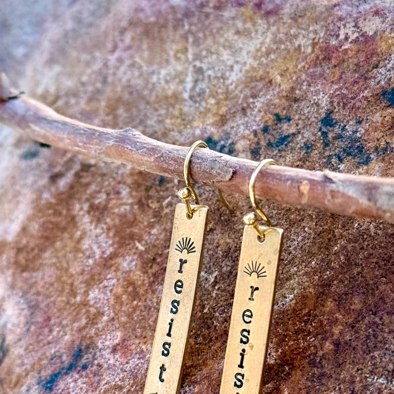 Resist Earring - Etsy