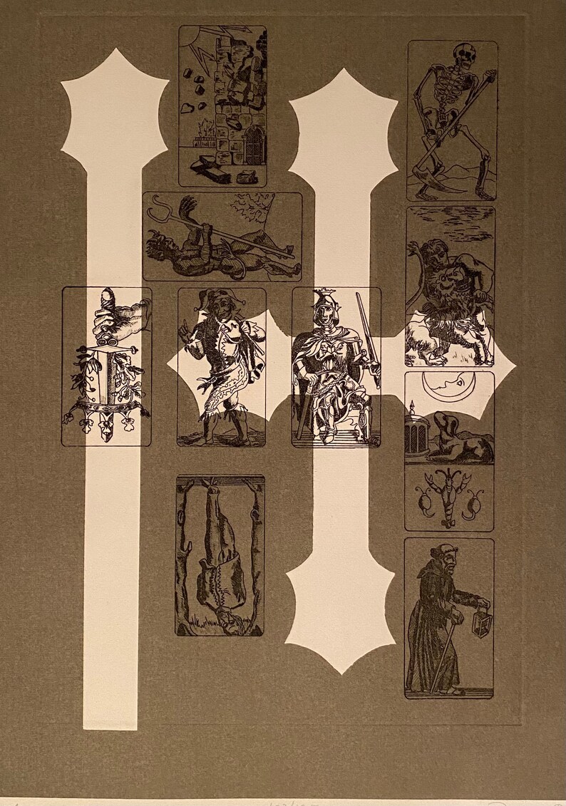 Vintage Etching on Paper Prophecy by Roslyn Rose | Etsy