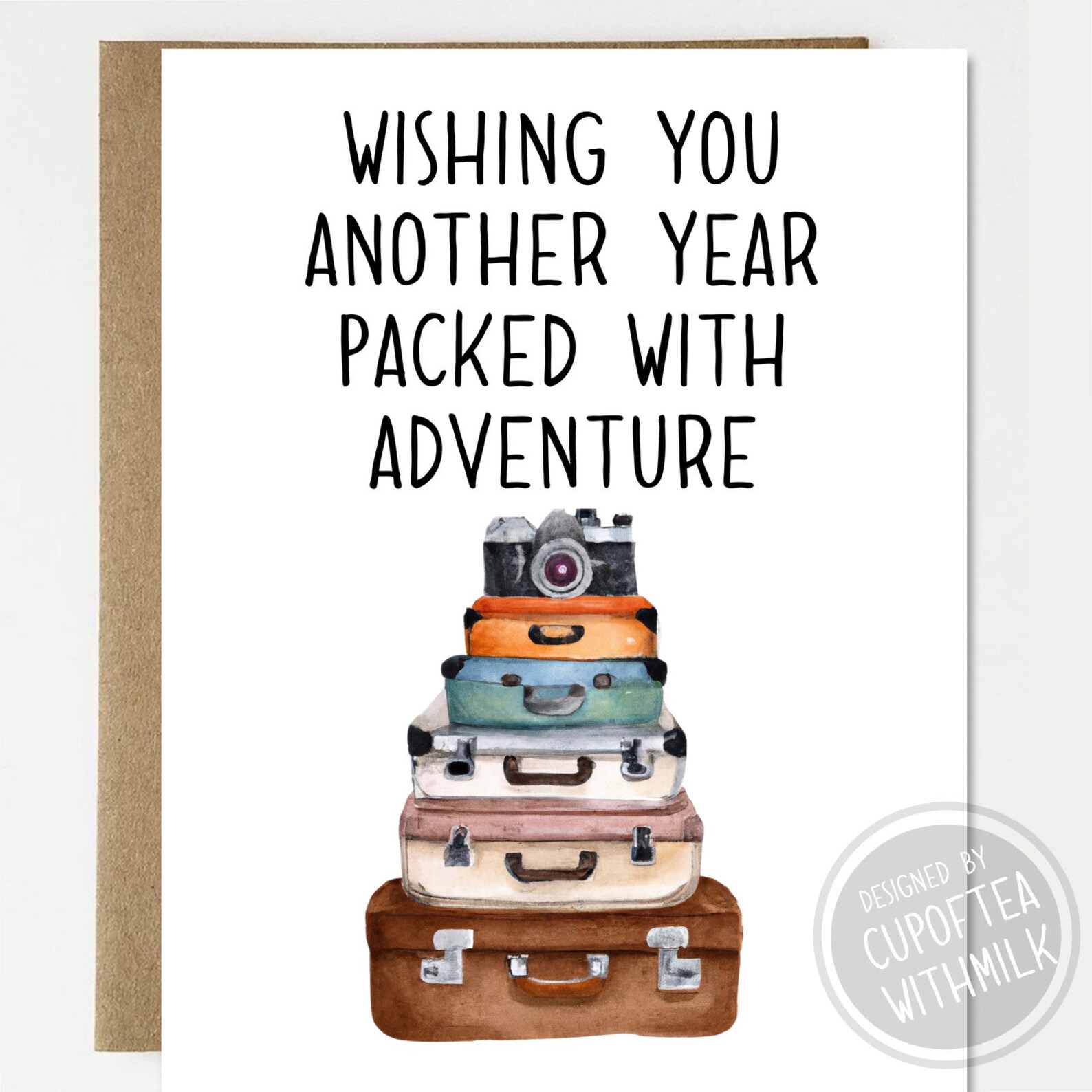 Cute Another Year Full of Adventure - Happy Birthday Card - Greeting ...