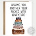 Cute Another Year Full of Adventure Happy Birthday Card Greeting Card ...