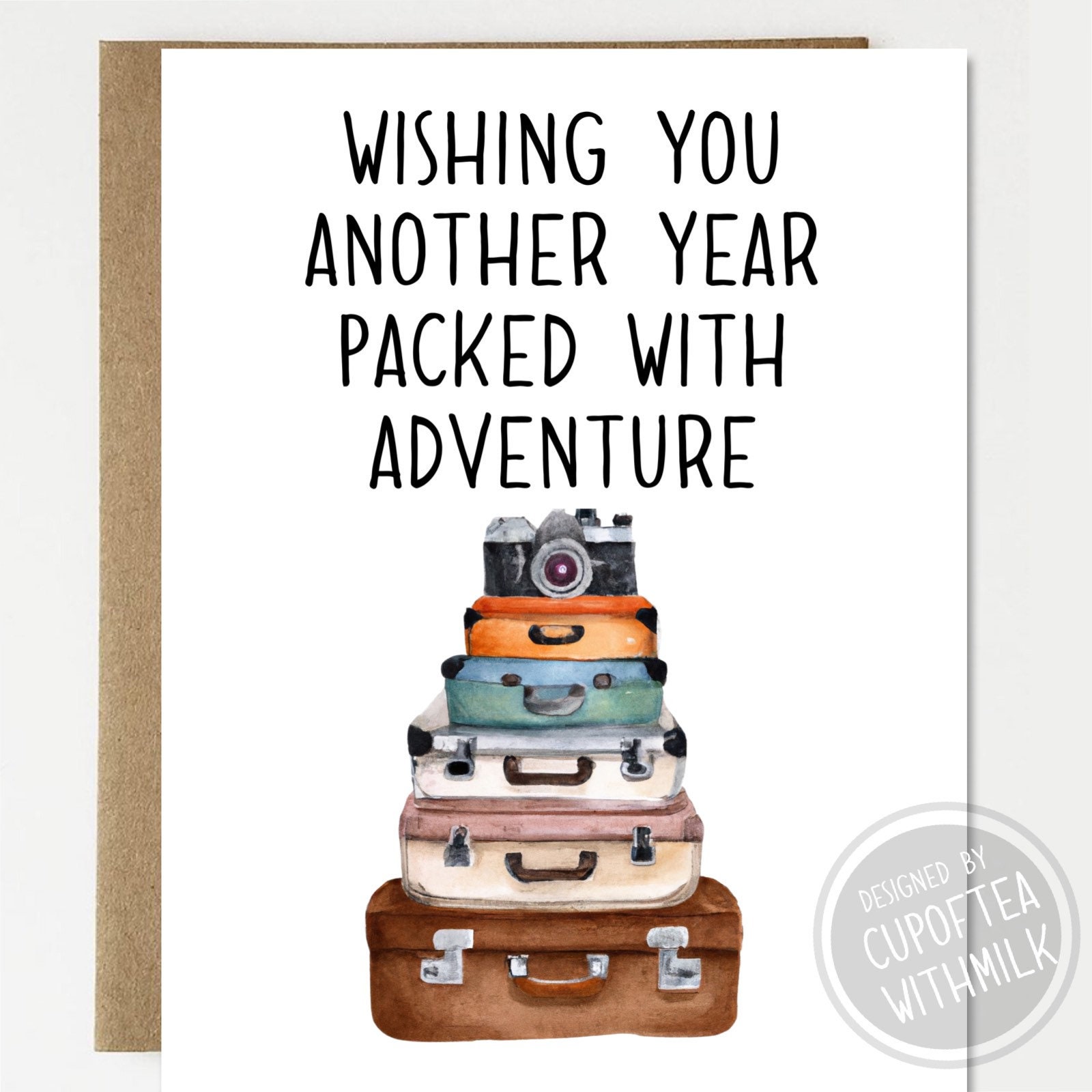 Cute Another Year Full of Adventure - Happy Birthday Card - Greeting ...
