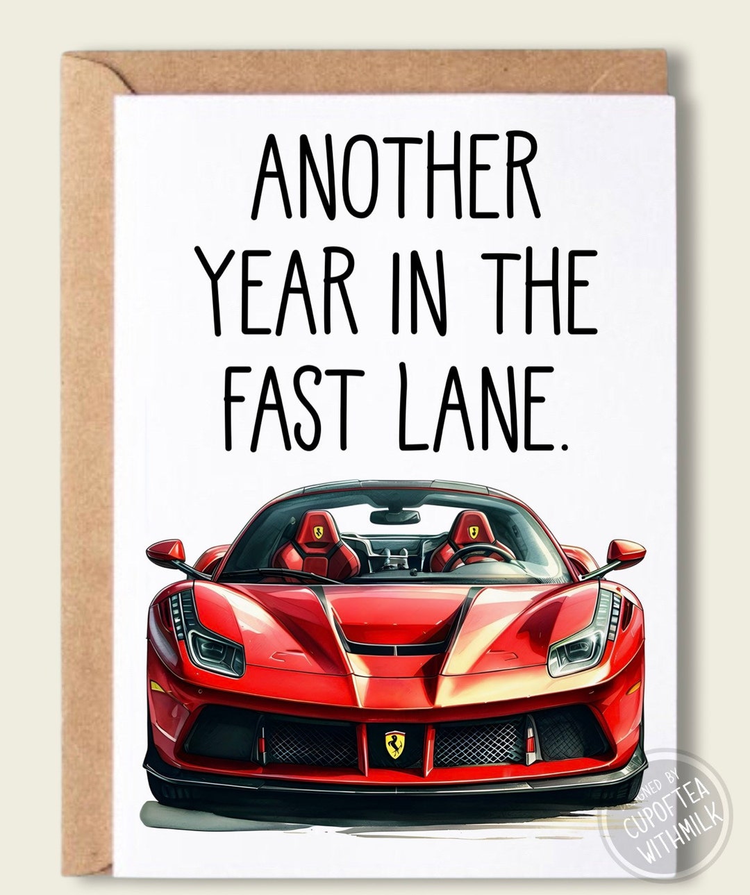 Classic Ferrari Inspired - Another Year in the Fast Lane - Happy ...