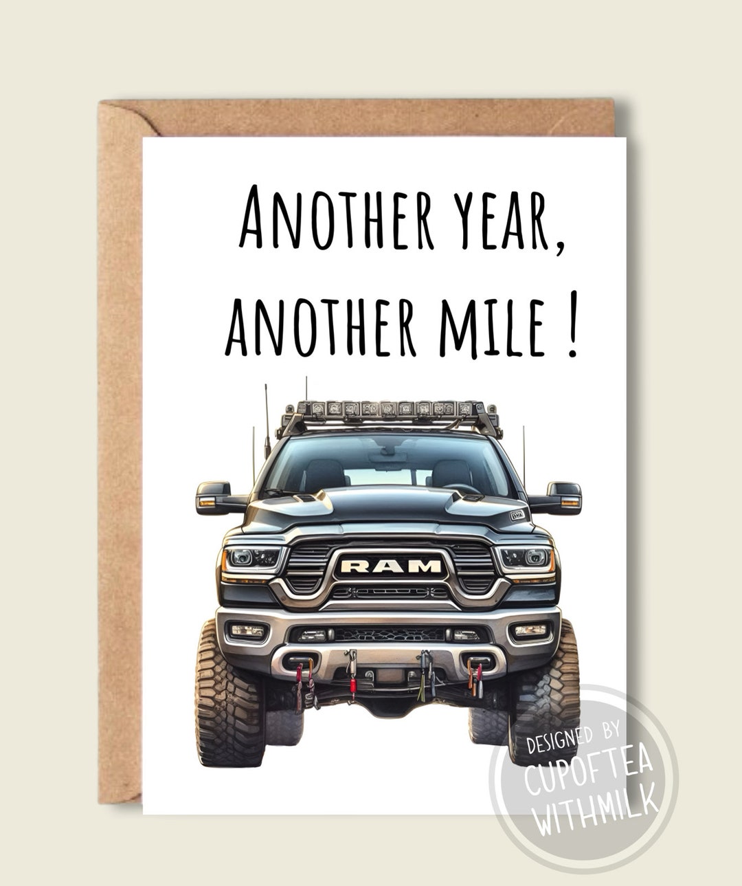 Classic RAM Truck Inspired - Happy Birthday Card - Greeting Card ...
