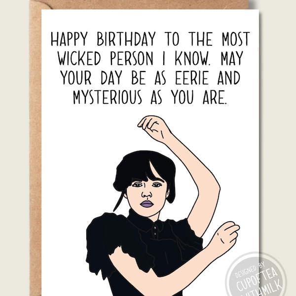 Happy Birthday Wednesday Addams - Etsy
