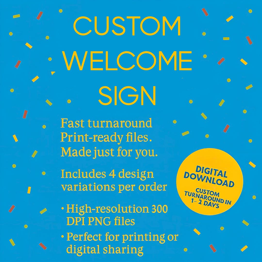 Custom Welcome Sign – Digital Download - Etsy