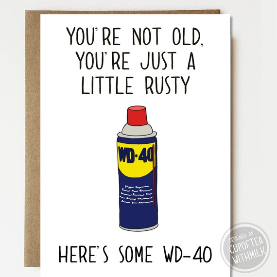 Funny WD-40 Inspired Birthday Card Happy Birthday Card | Etsy
