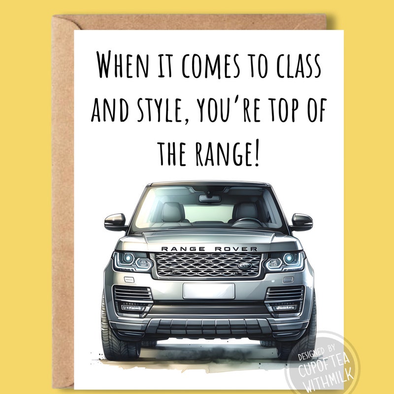 Birthday Card Range Rover - Etsy