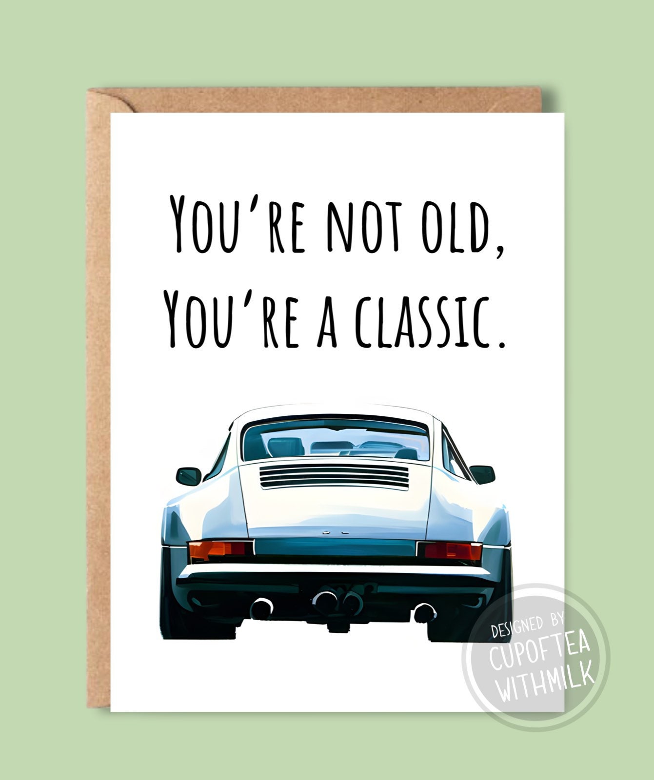 Classic Porsche Inspired Car Lovers Happy Birthday Card Etsy